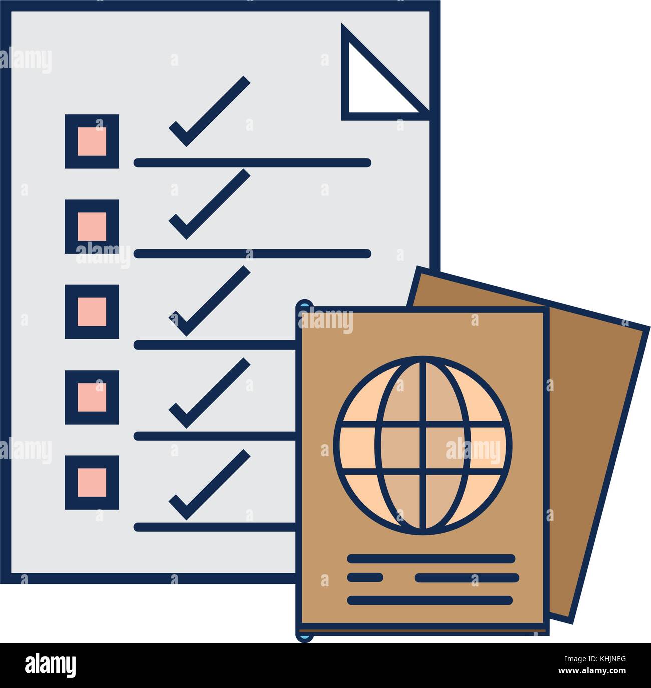 documents paper information with passport id Stock Vector Image & Art ...