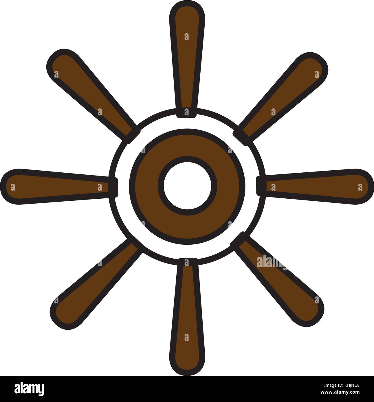 rudder ship nautical object design Stock Vector Image & Art - Alamy