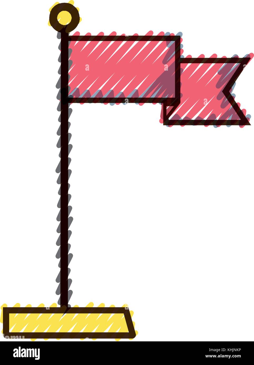 doodle flag decoration celebration style design Stock Vector Image ...