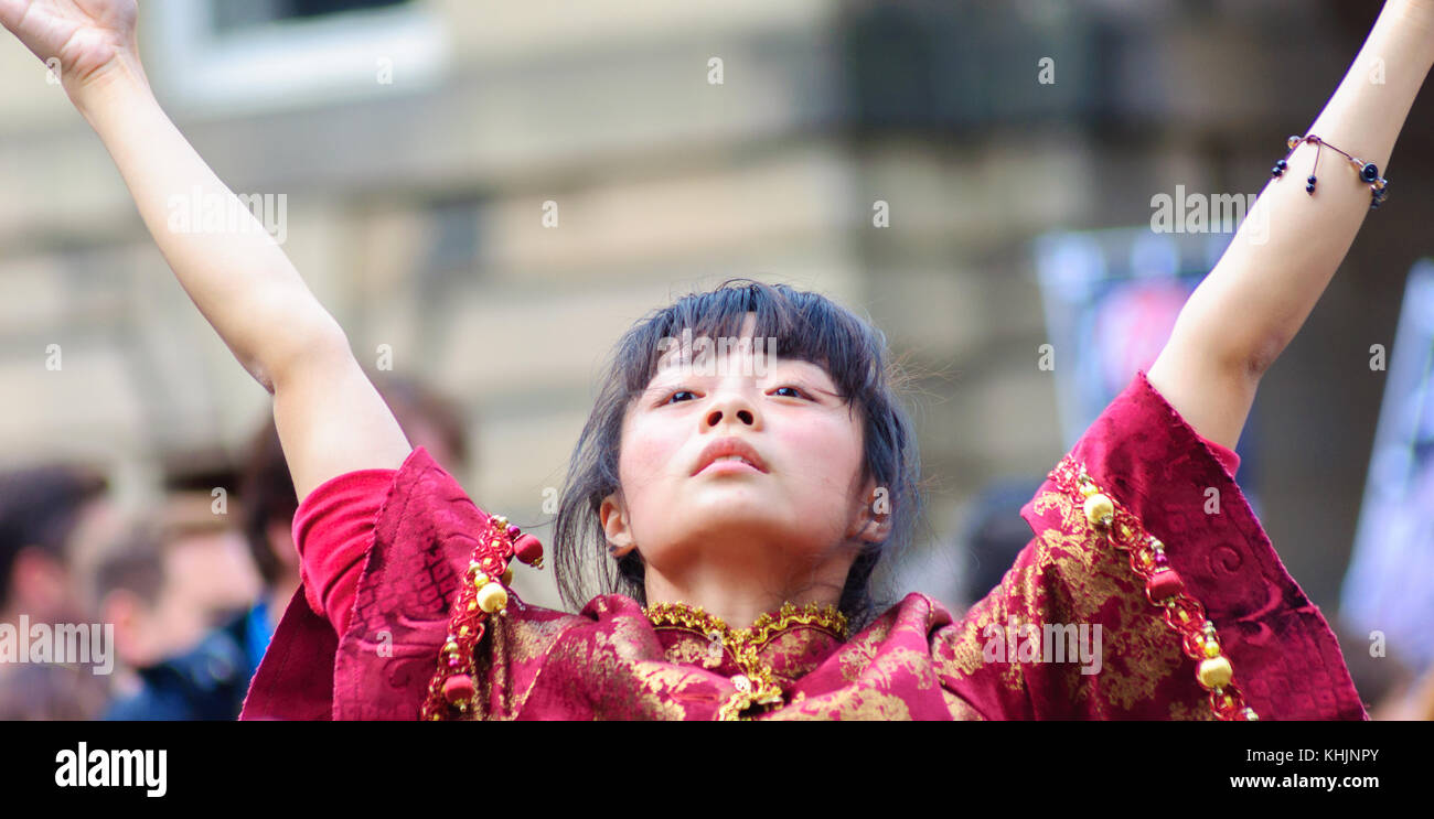 Female member of the Hsu Chen Wei Production Dance Company performs The ...