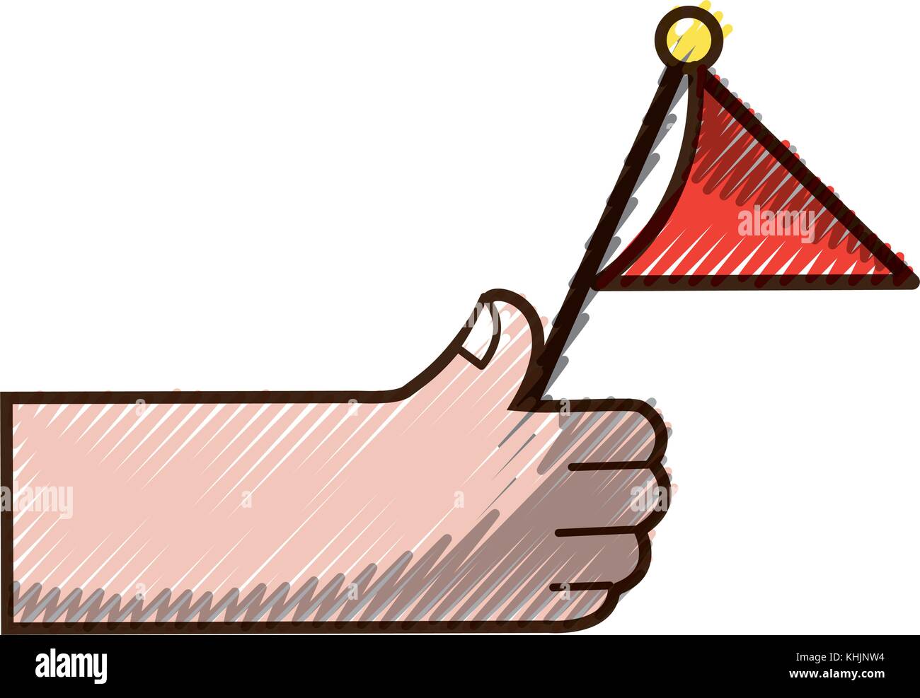 Bunting party flags hand Stock Vector Images - Alamy