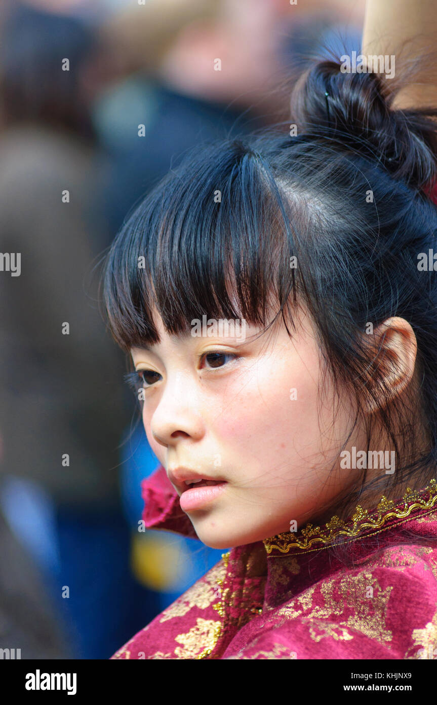Female member of the Hsu Chen Wei Production Dance Company performs The Sacrifice of Roaring ...