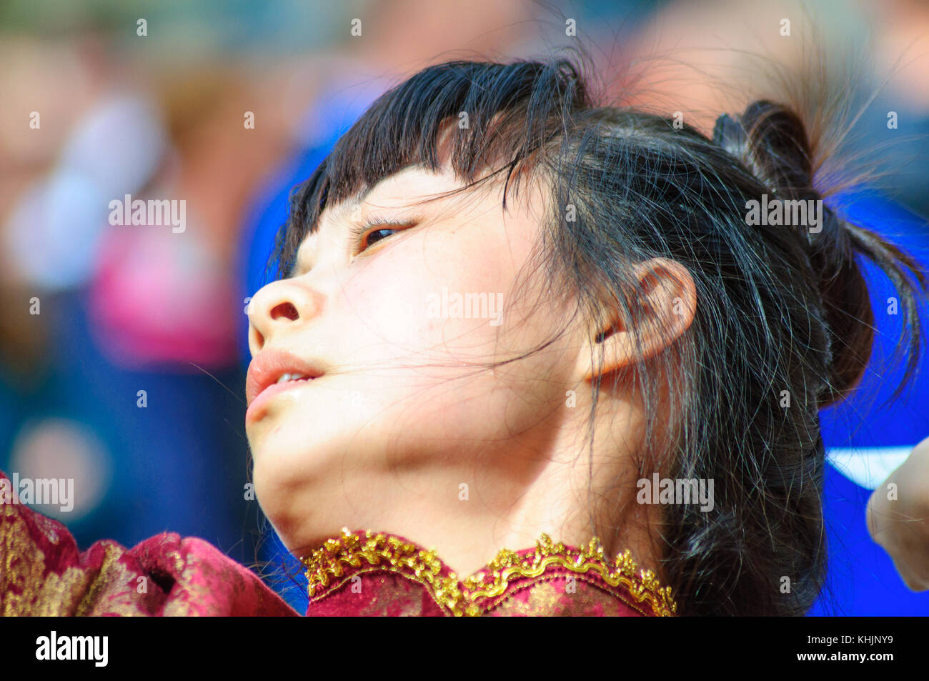 Female member of the Hsu Chen Wei Production Dance Company performs The ...