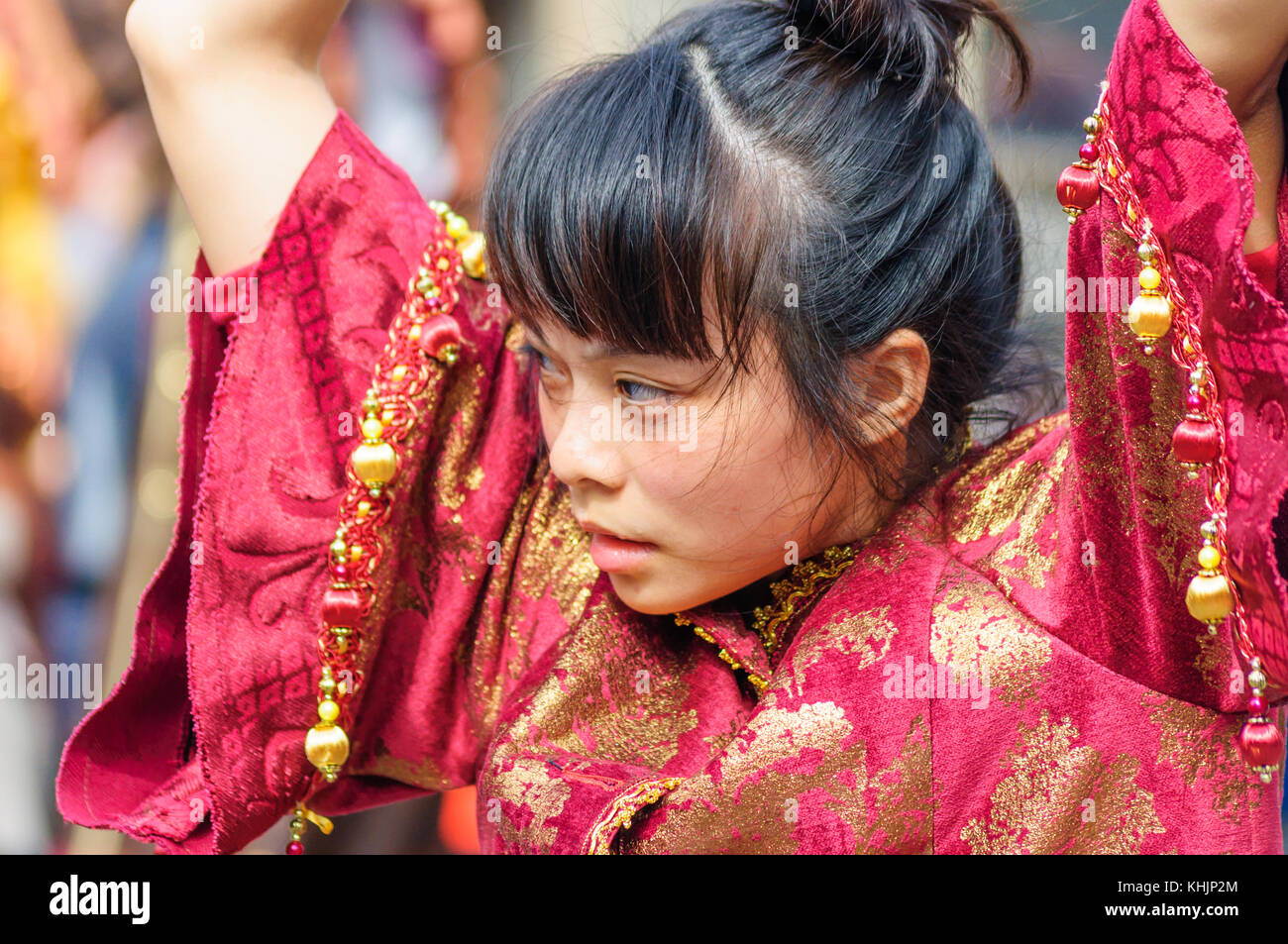 Female member of the Hsu Chen Wei Production Dance Company performs The ...