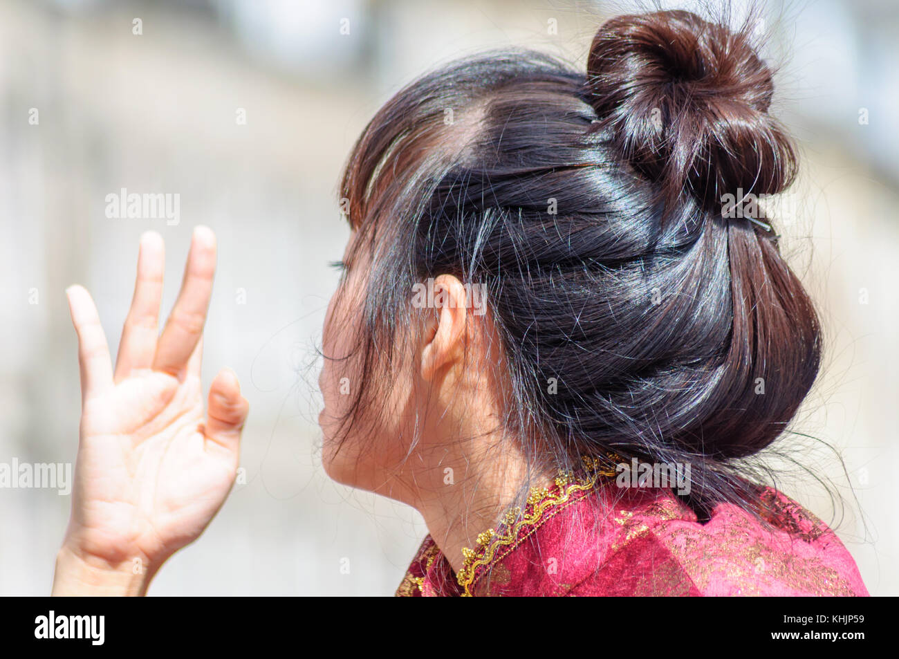 Female member of the Hsu Chen Wei Production Dance Company performs The ...