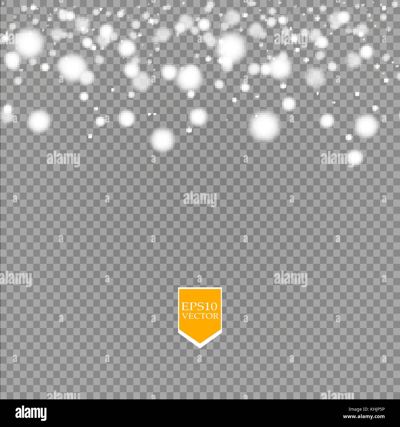 Shine white snowflake with glitter isolated on transparent background ...