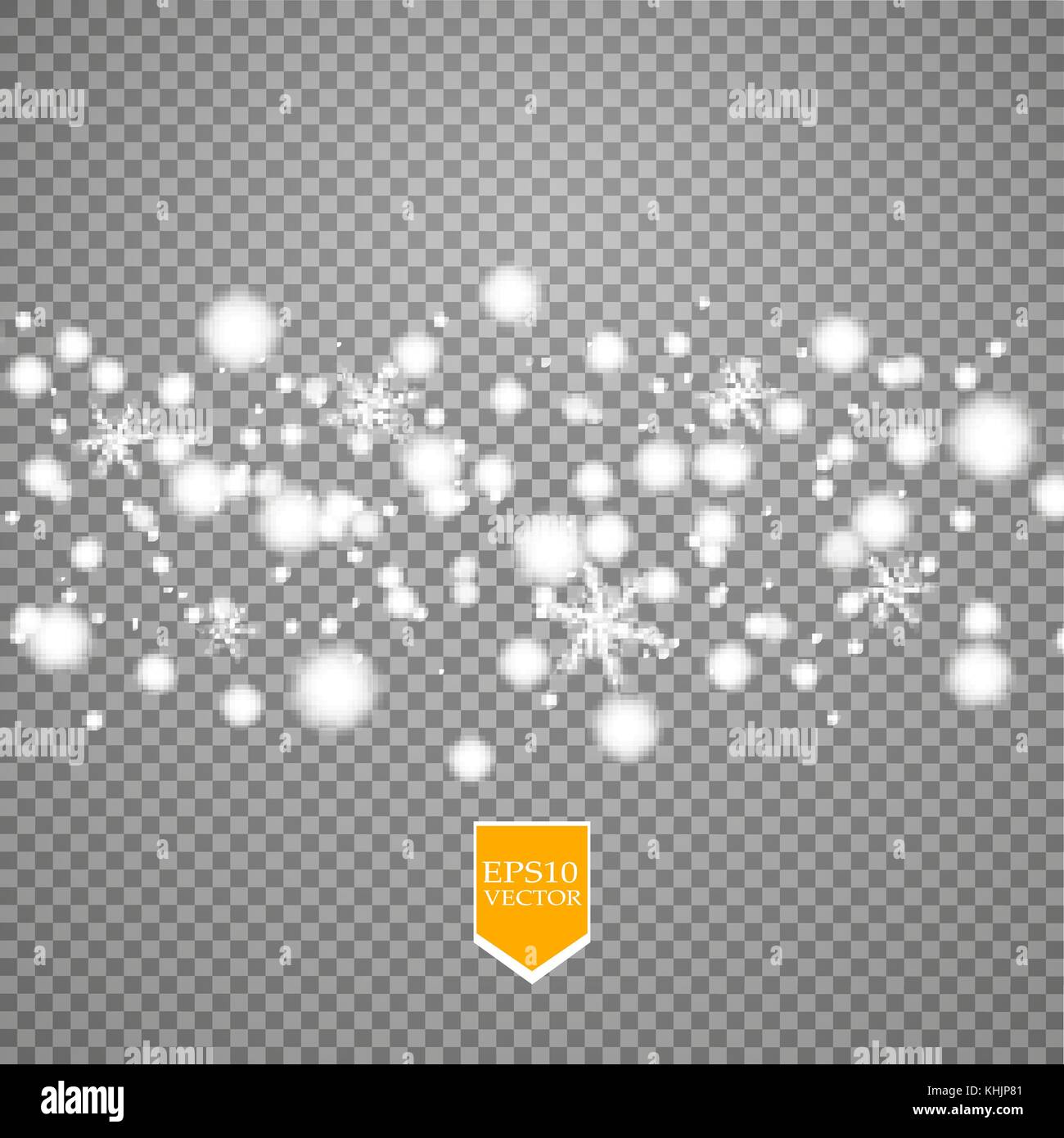 Shine white snowflake with glitter isolated on transparent background ...