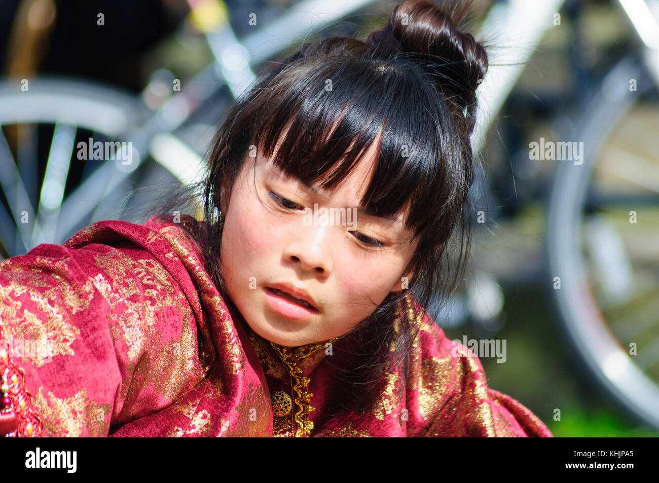 Female member of the Hsu Chen Wei Production Dance Company performs The ...