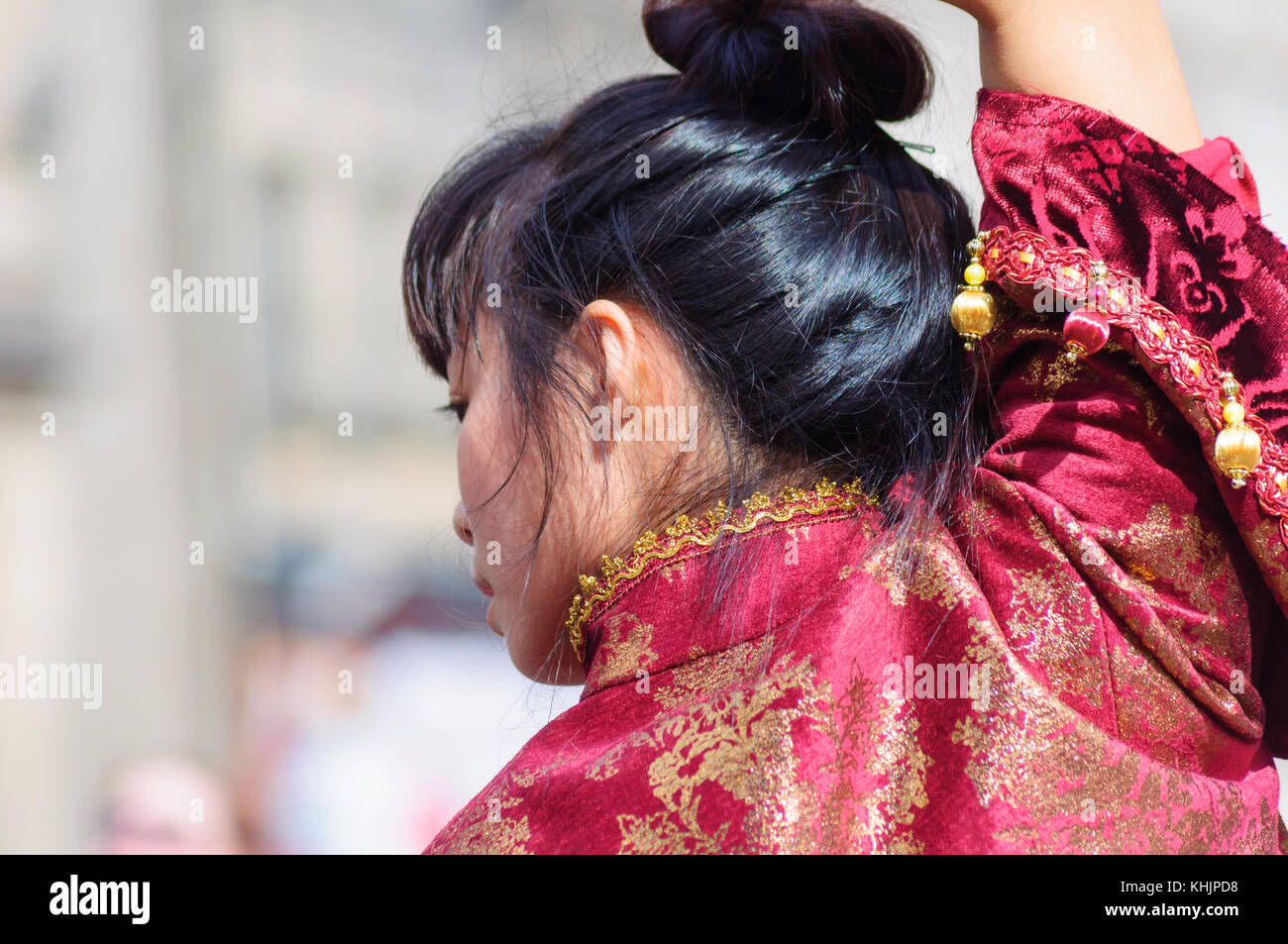 Female member of the Hsu Chen Wei Production Dance Company performs The ...