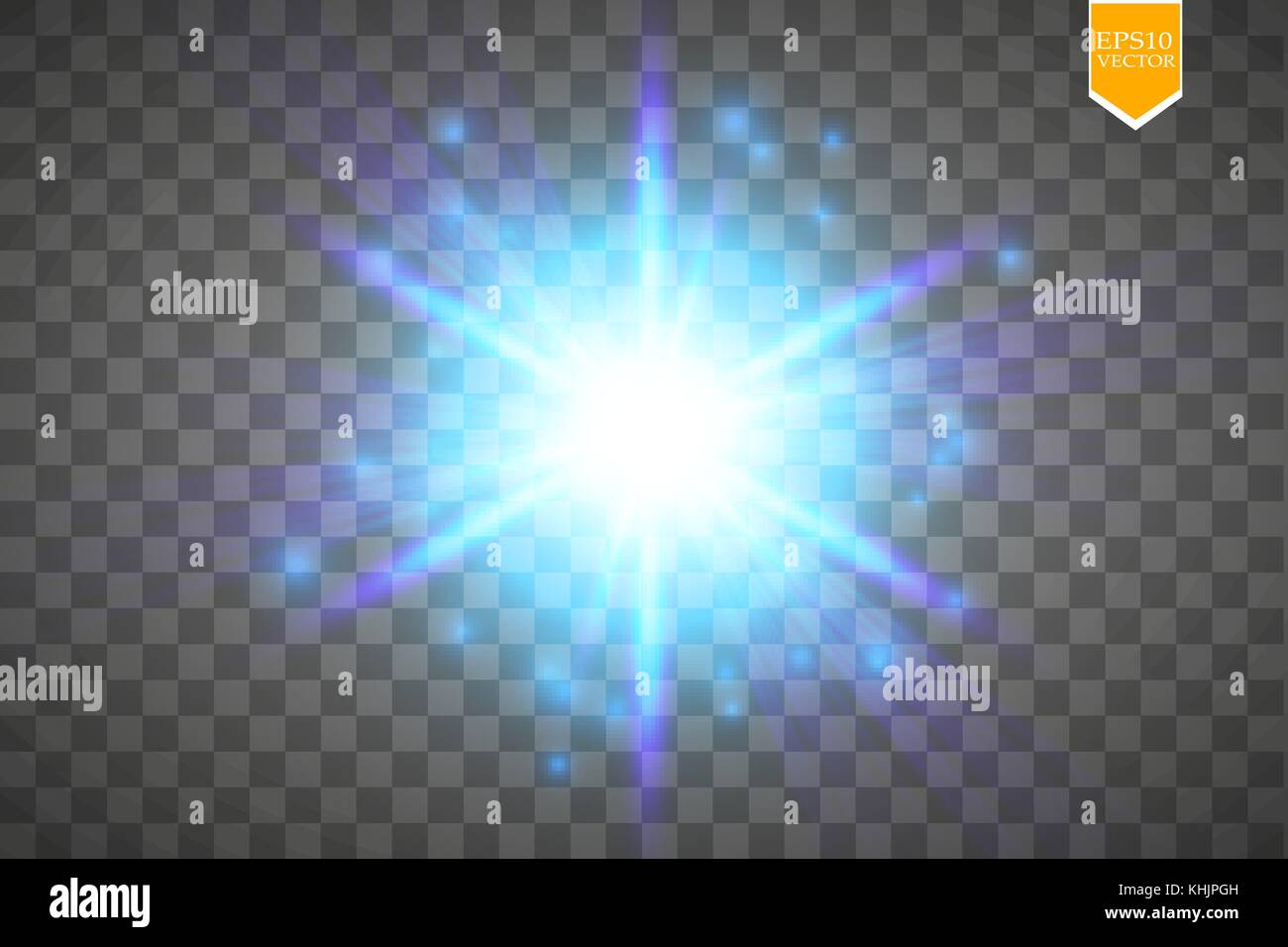 Light digital star on the transparent background Stock Vector Image ...