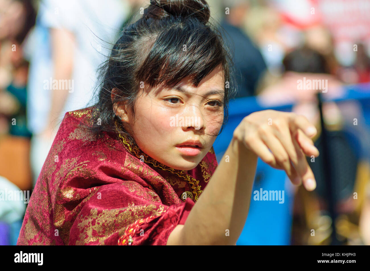 Female member of the Hsu Chen Wei Production Dance Company performs The ...