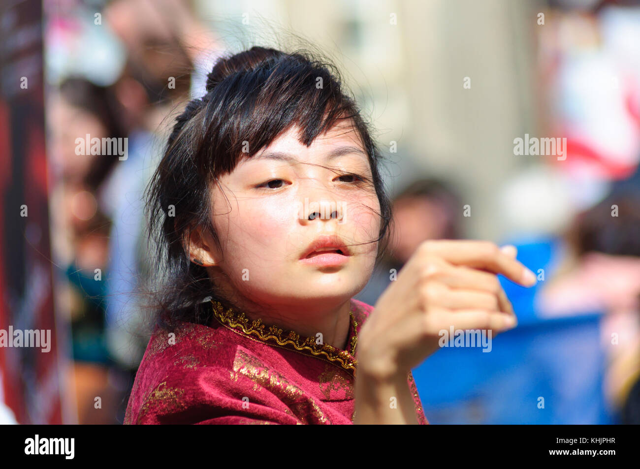 Female member of the Hsu Chen Wei Production Dance Company performs The ...