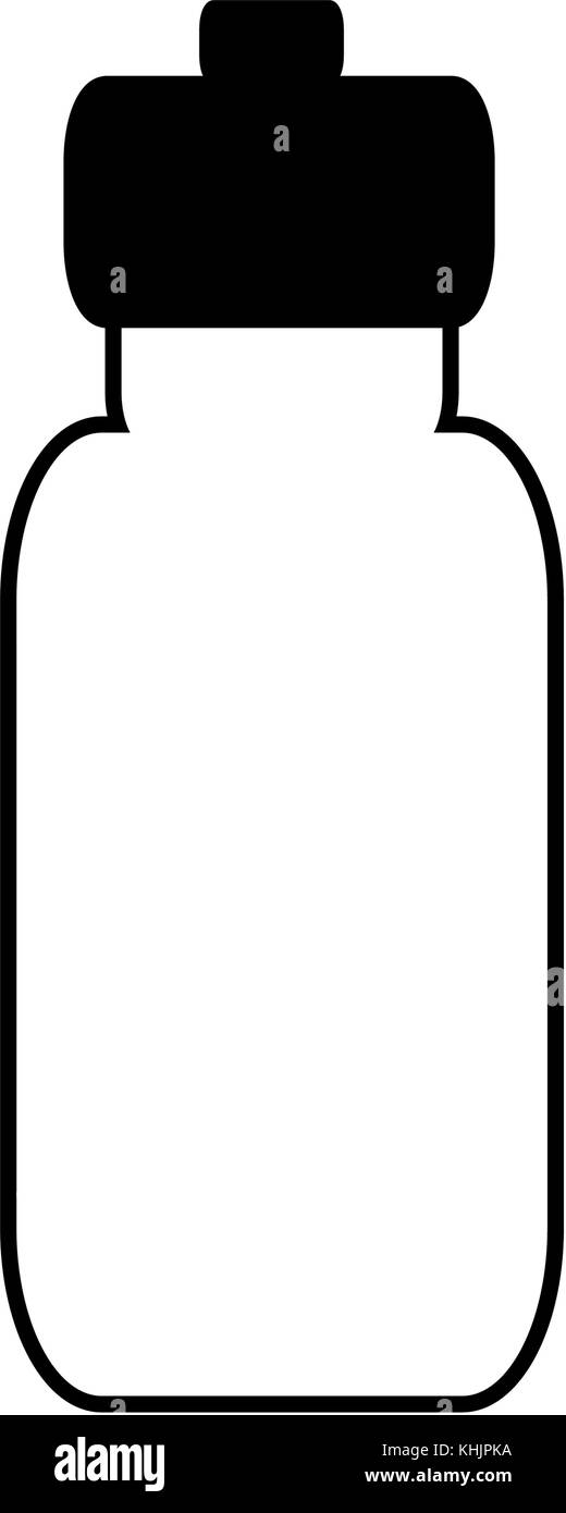 contour plastic bottle to drink water beverage vector illustration ...