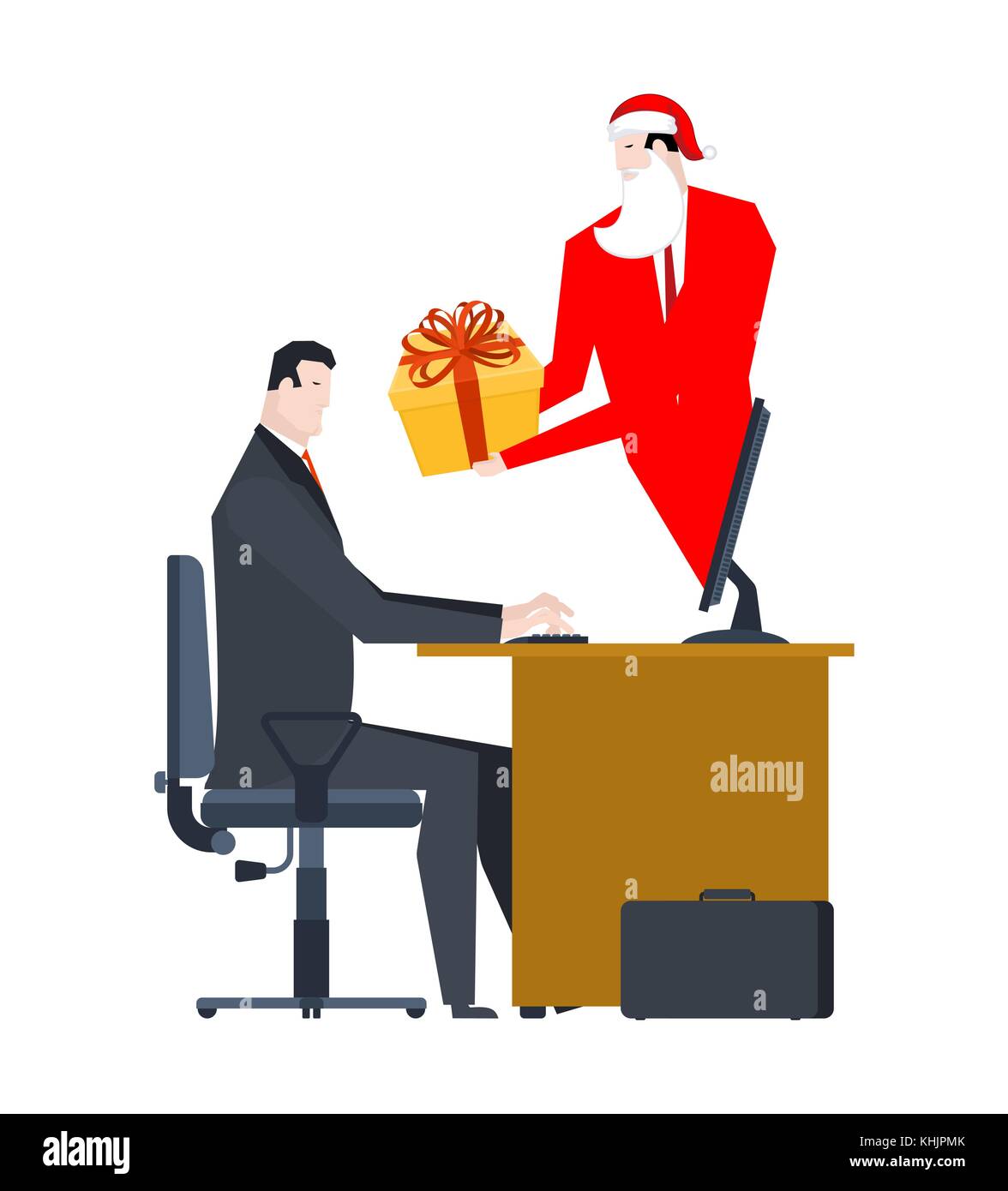 Congratulations at desk Stock Vector Images - Alamy
