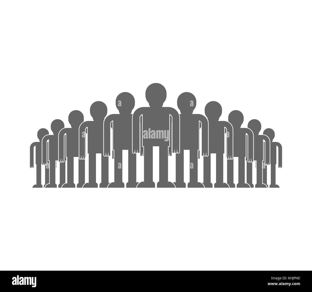 Crowd of people icon. throng isolated. Society Vector illustration ...