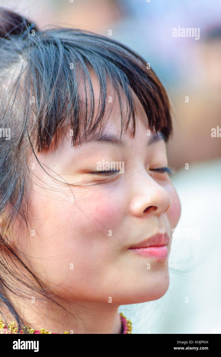 Female member of the Hsu Chen Wei Production Dance Company performs The ...
