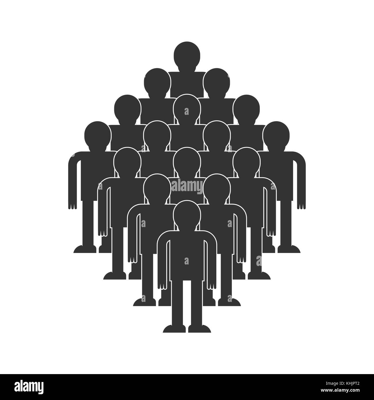 Crowd of people icon. throng isolated. Society Vector illustration ...