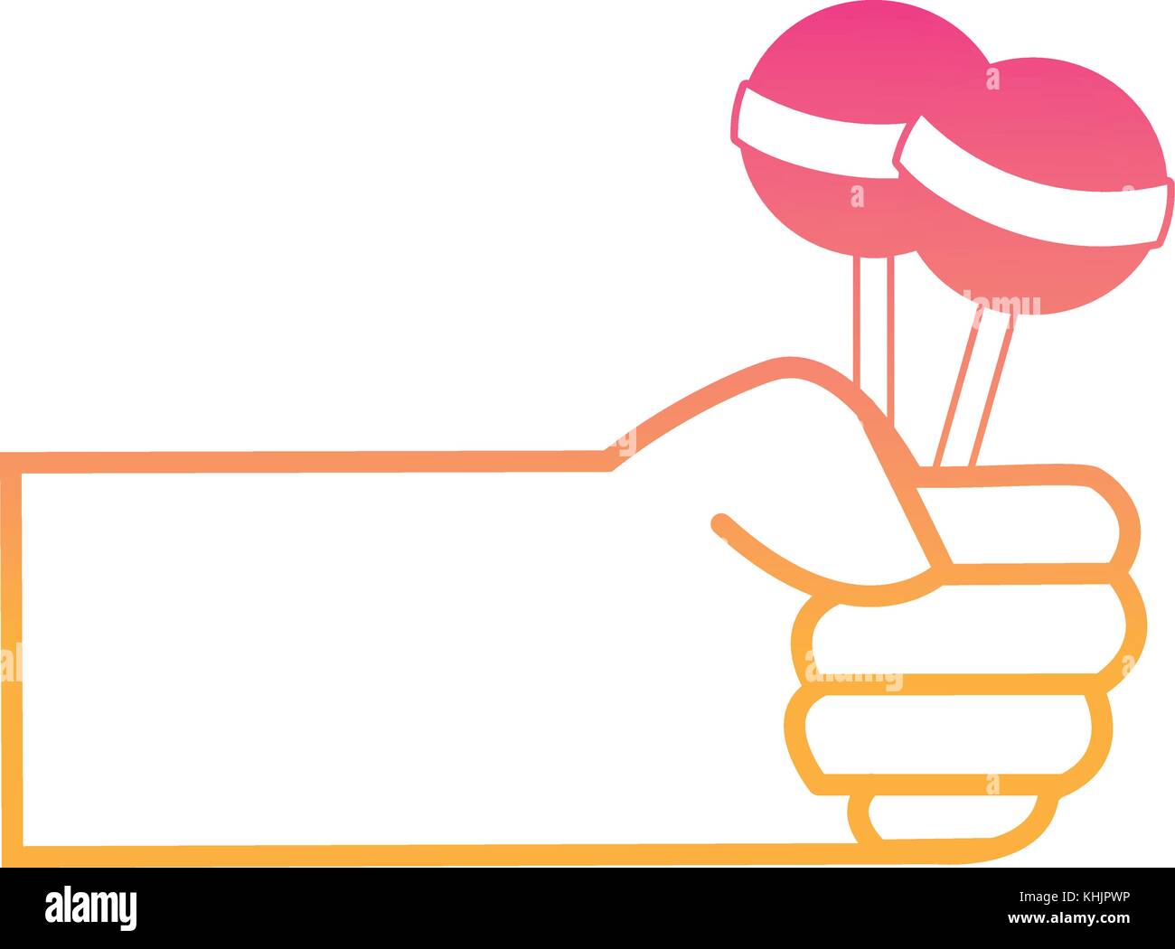 silhouette hand with candies sweet dessert sugar vector illustration ...