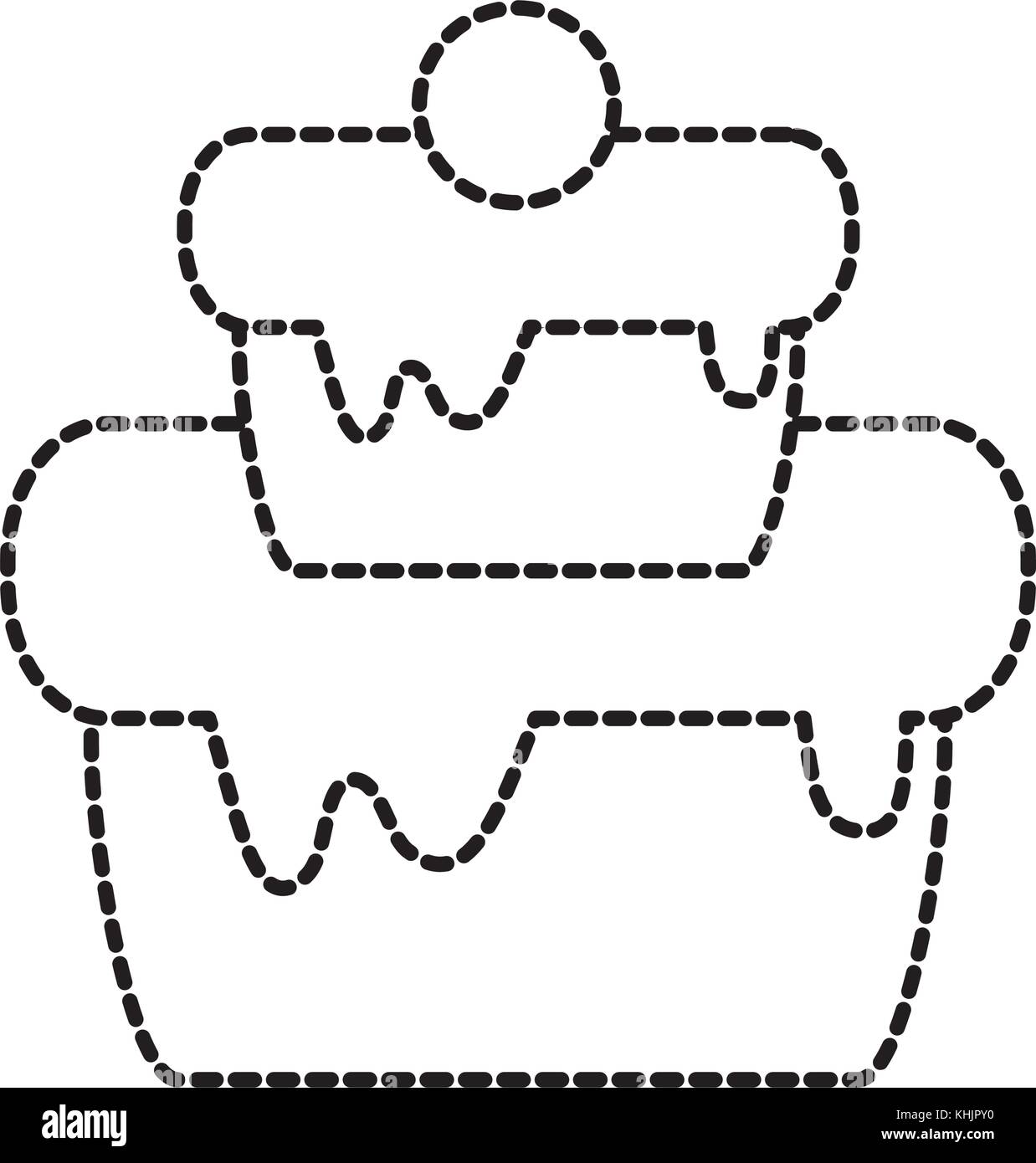 dotted shape delicious cake sweet dessert food Stock Vector Image & Art ...