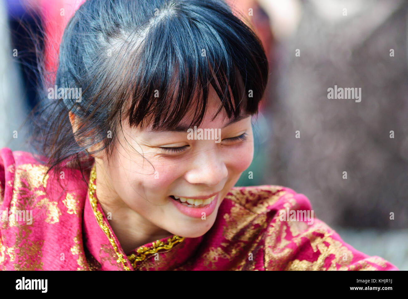 Female member of the Hsu Chen Wei Production Dance Company performs The ...