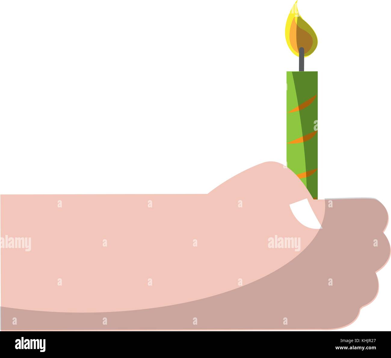 hand with candle fire decoration design Stock Vector Image & Art - Alamy