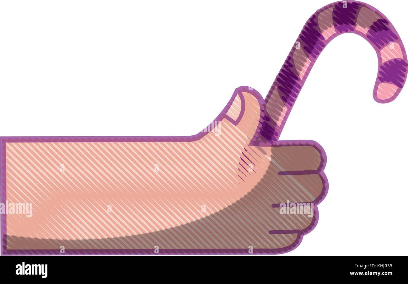 hand with candy sweet dessert sugar Stock Vector Image & Art - Alamy