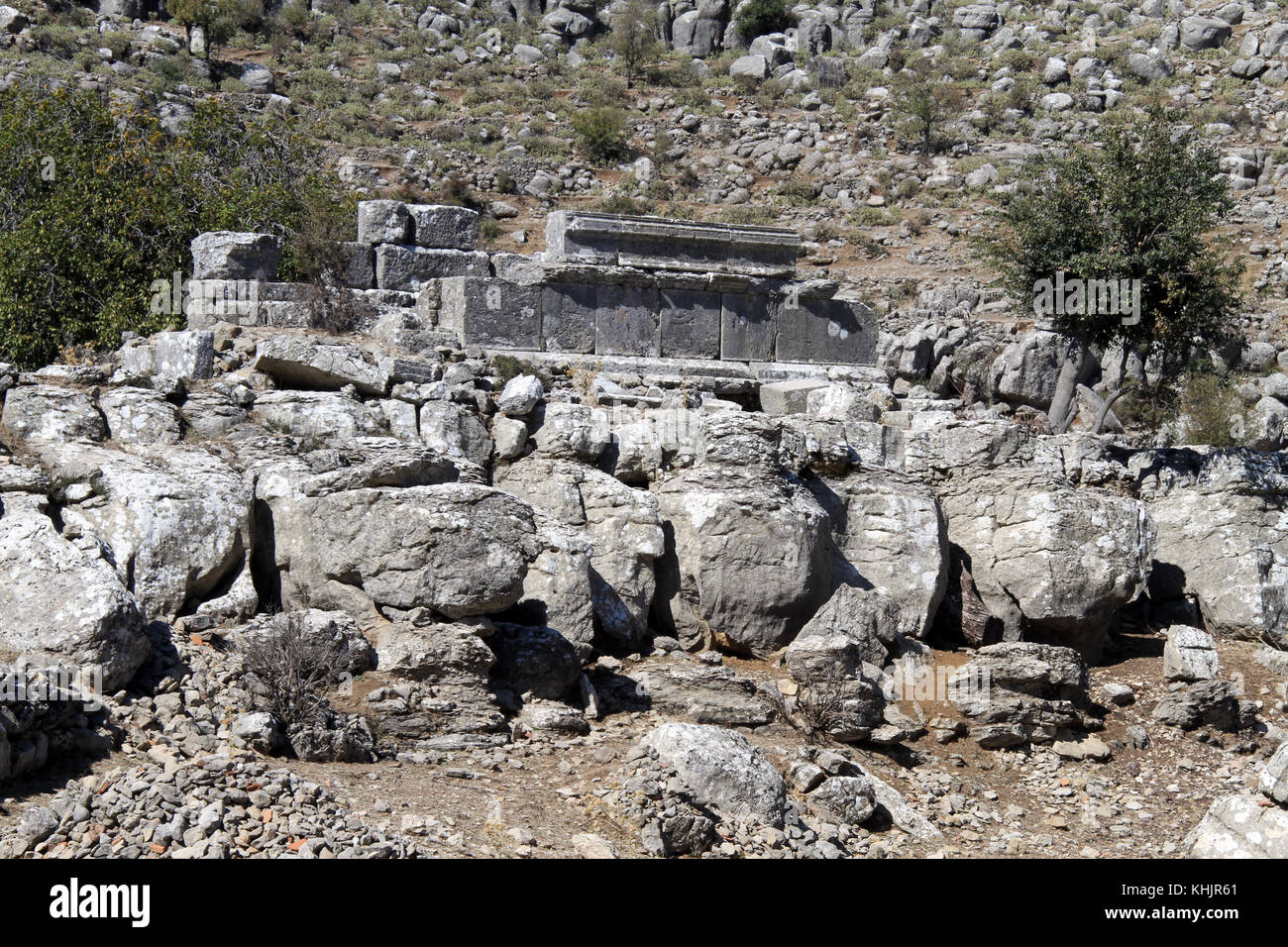 Ruins of ancient temple in Selge, Turkey Stock Photo - Alamy