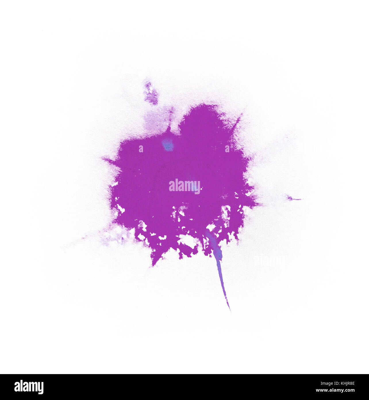 Watercolor Violet color splash on black background Stock Photo - Alamy