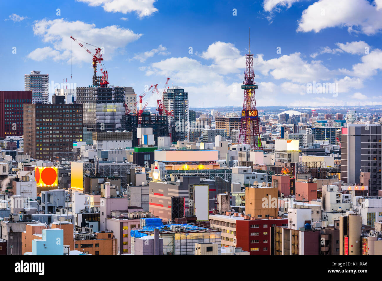 Sapporo night view sapporo tv tower hi-res stock photography and images ...