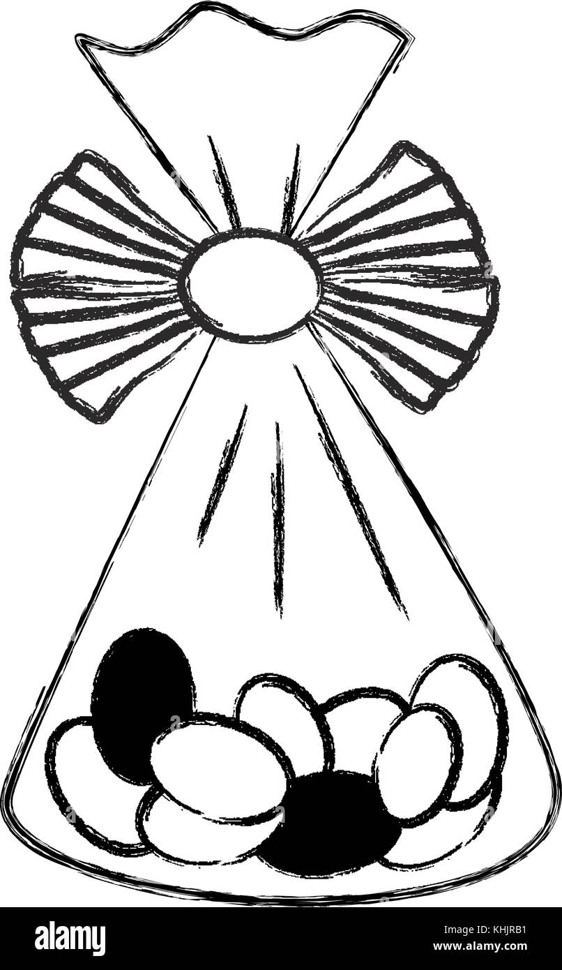 contour bag with candy almonds sweet dessert Stock Vector Image & Art ...