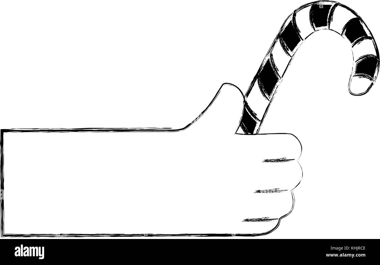 figure hand with candy sweet dessert sugar Stock Vector Image & Art - Alamy