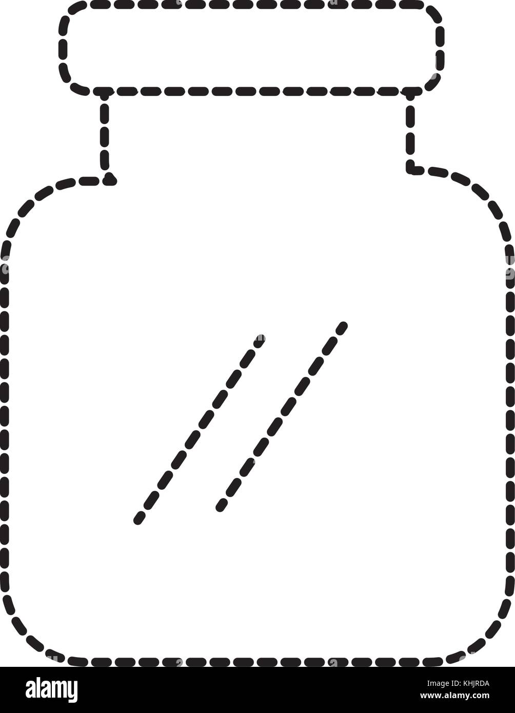 dotted shape glass and crystal jar object to save Stock Vector Image ...