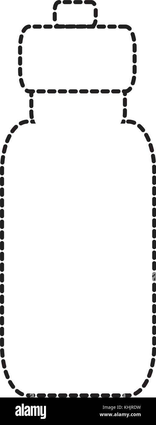 dotted shape plastic bottle to drink water beverage Stock Vector Image ...