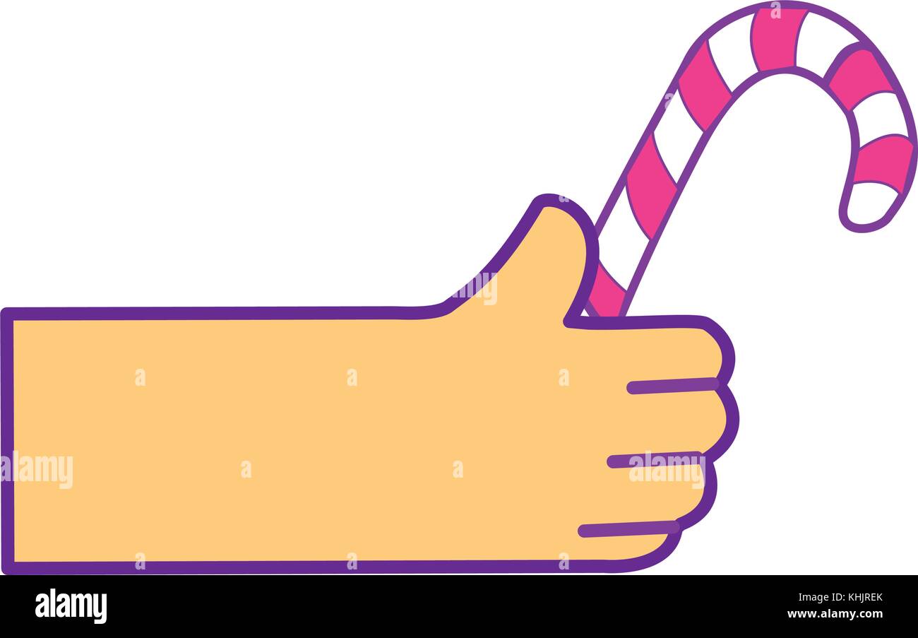 hand with candy sweet dessert sugar Stock Vector Image & Art - Alamy