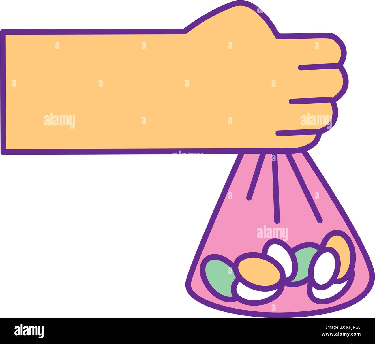 Hand of almonds Stock Vector Images - Alamy