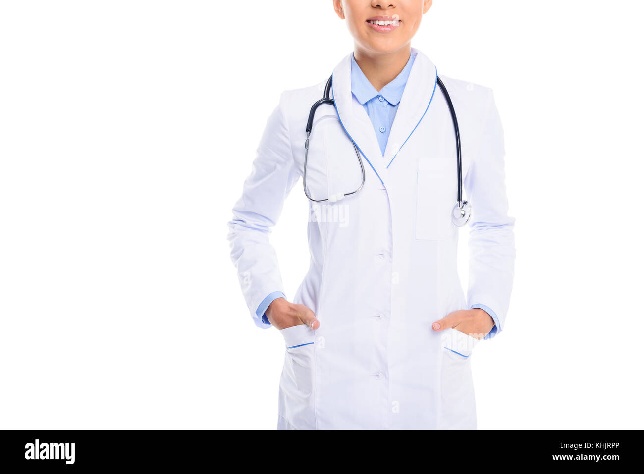 Girl doctor in white coat hi-res stock photography and images - Alamy