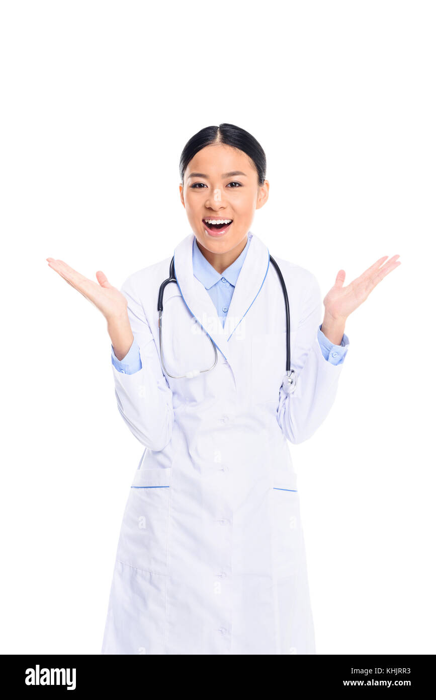 excited asian doctor Stock Photo - Alamy