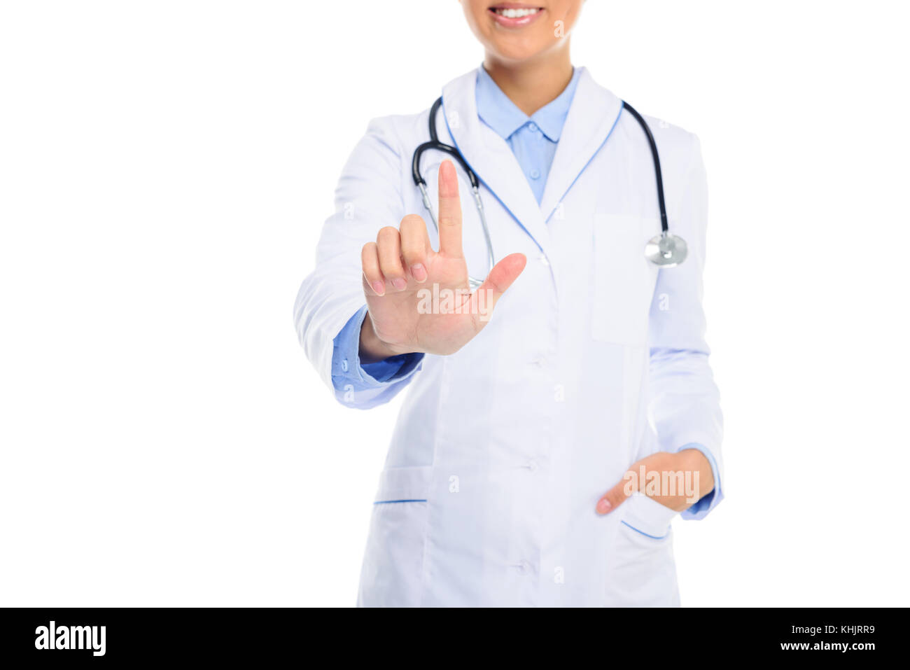 Cropped view girl pointing hi-res stock photography and images - Alamy