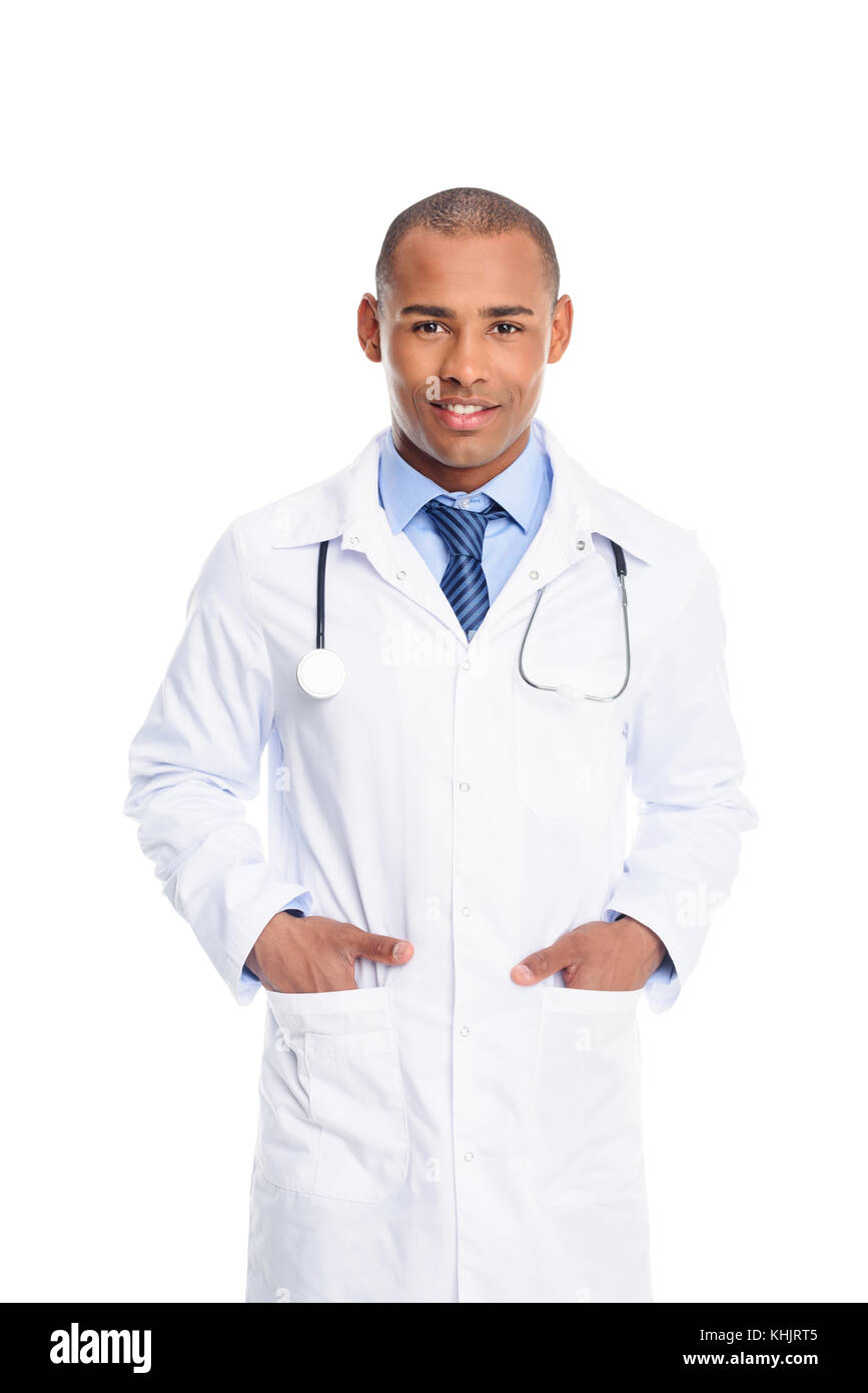 african american doctor with stethoscope Stock Photo - Alamy