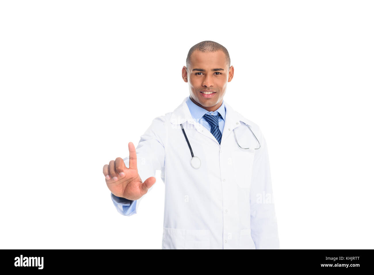 Male doctor pointing hand hi-res stock photography and images - Alamy