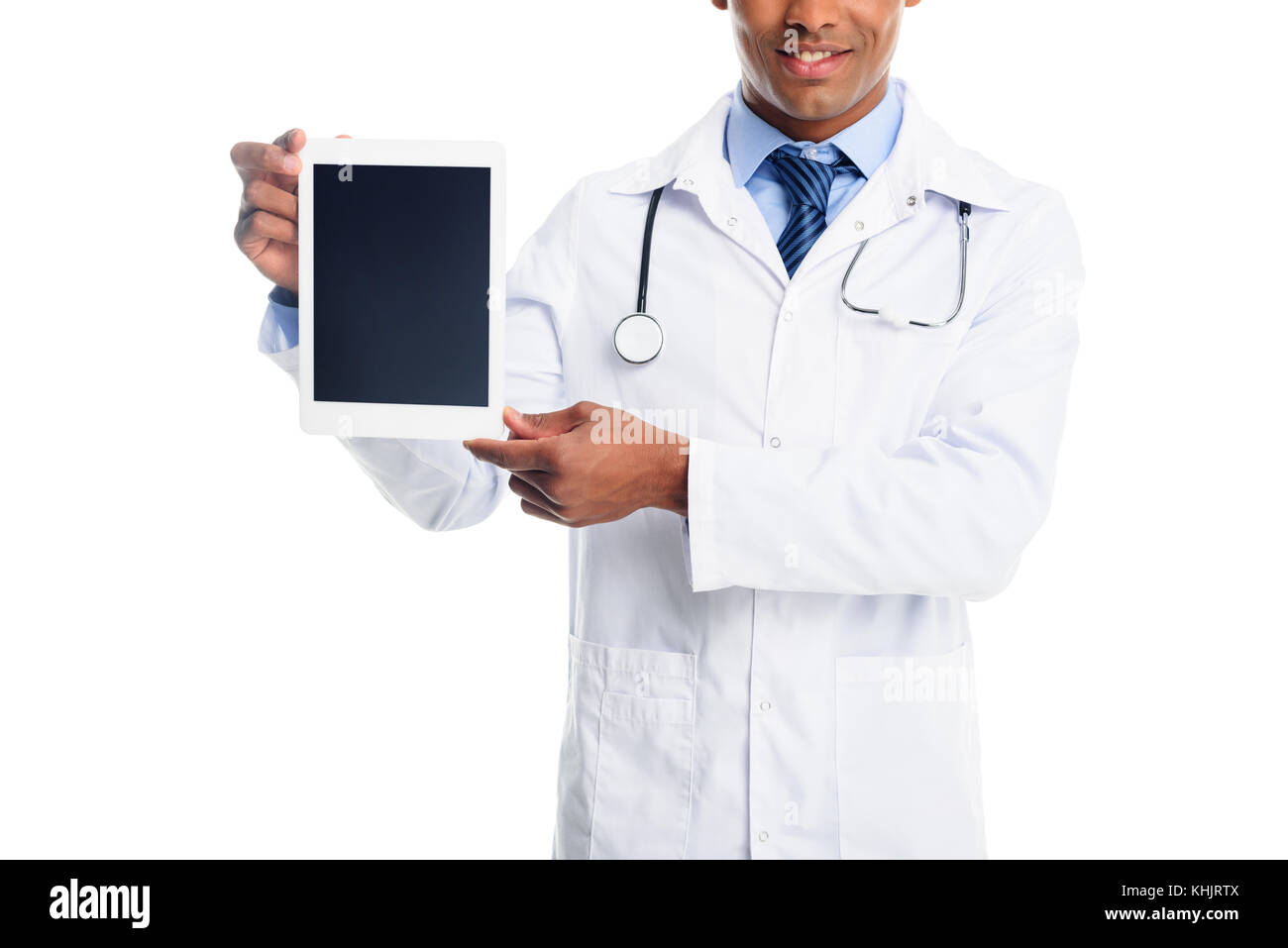 African american male doctor tablet hi-res stock photography and images ...