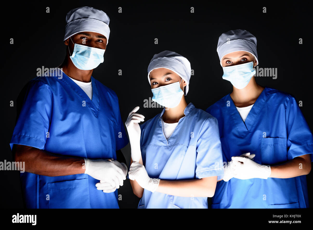 multiethnic surgeons in medical masks Stock Photo - Alamy