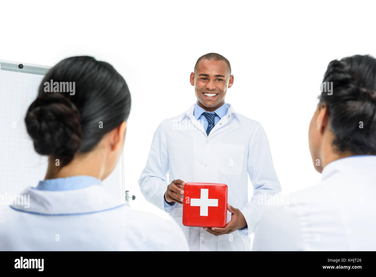 doctor presenting first aid kit Stock Photo - Alamy