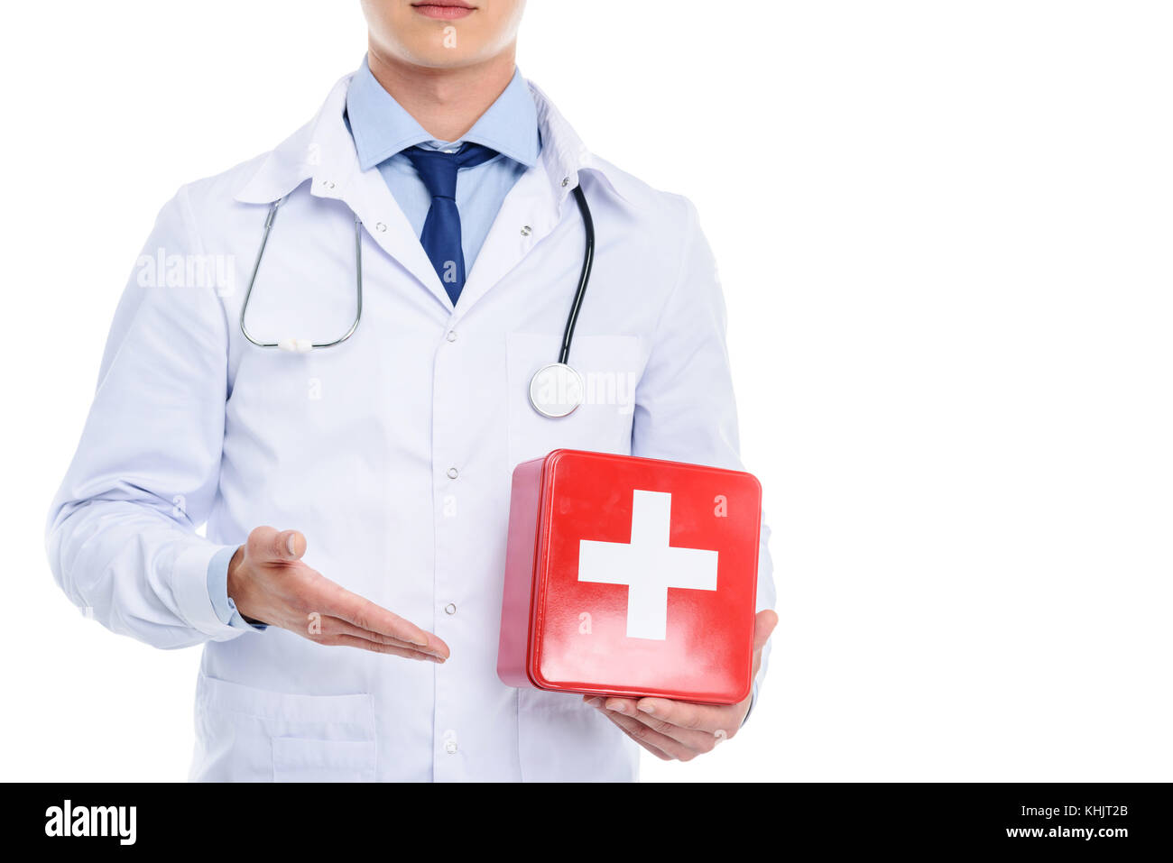 doctor presenting first aid kit Stock Photo - Alamy