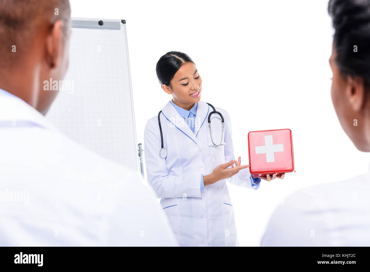 doctor presenting first aid kit Stock Photo - Alamy