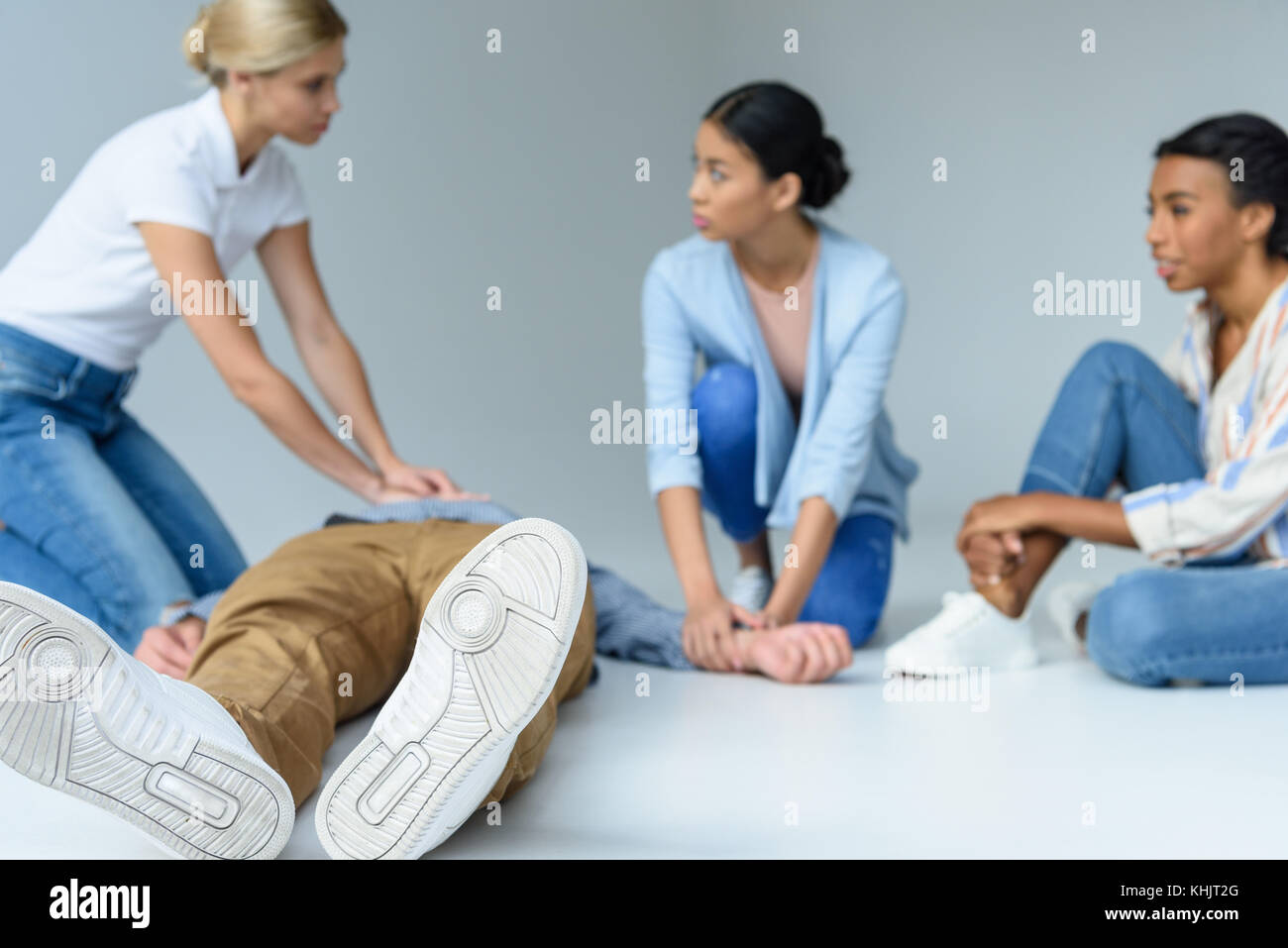 first aid training Stock Photo - Alamy