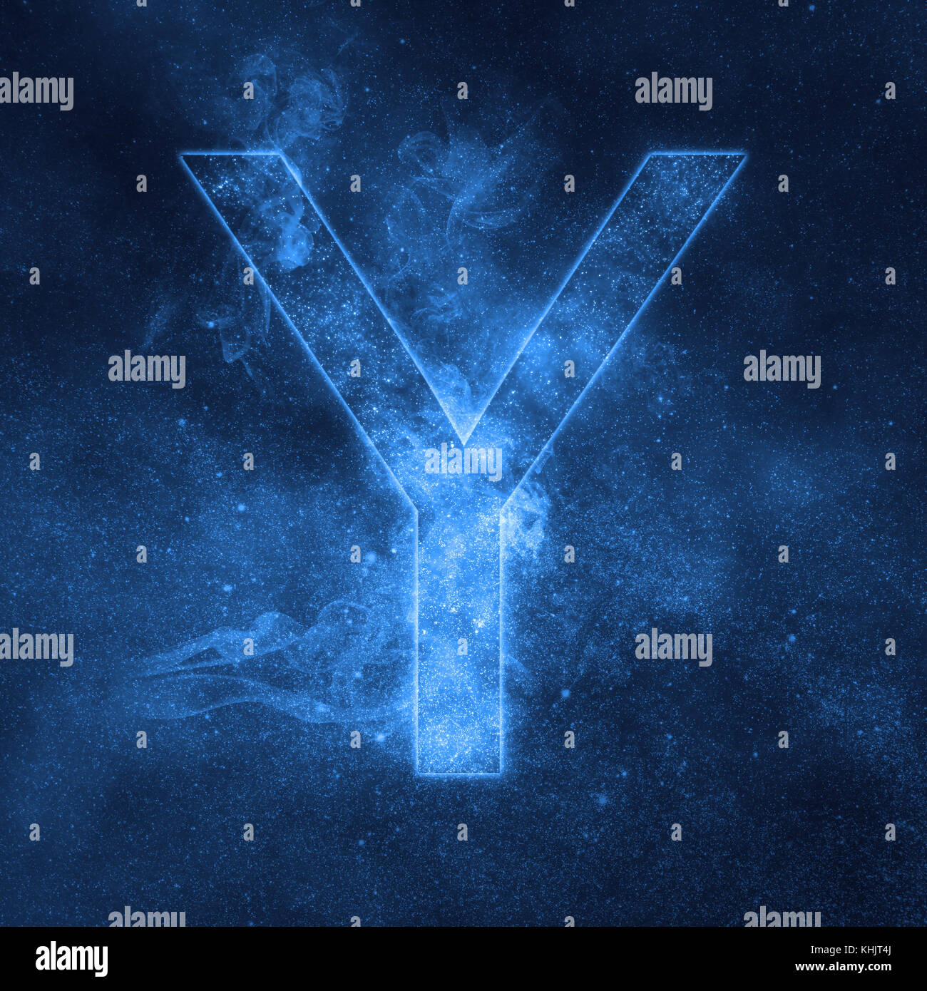 Letter Y alphabet symbol. Space Letter, Night Sky Letter Stock Photo ...