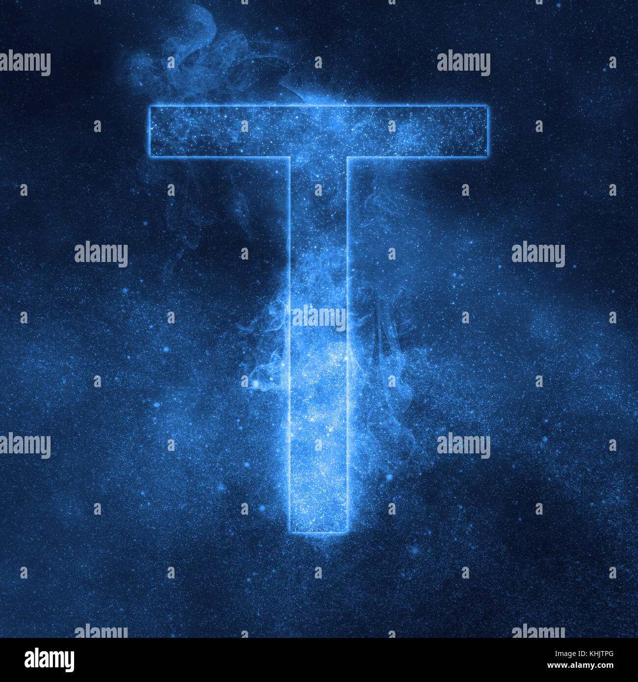 Letter T alphabet symbol. Space Letter, Night Sky Letter Stock Photo ...