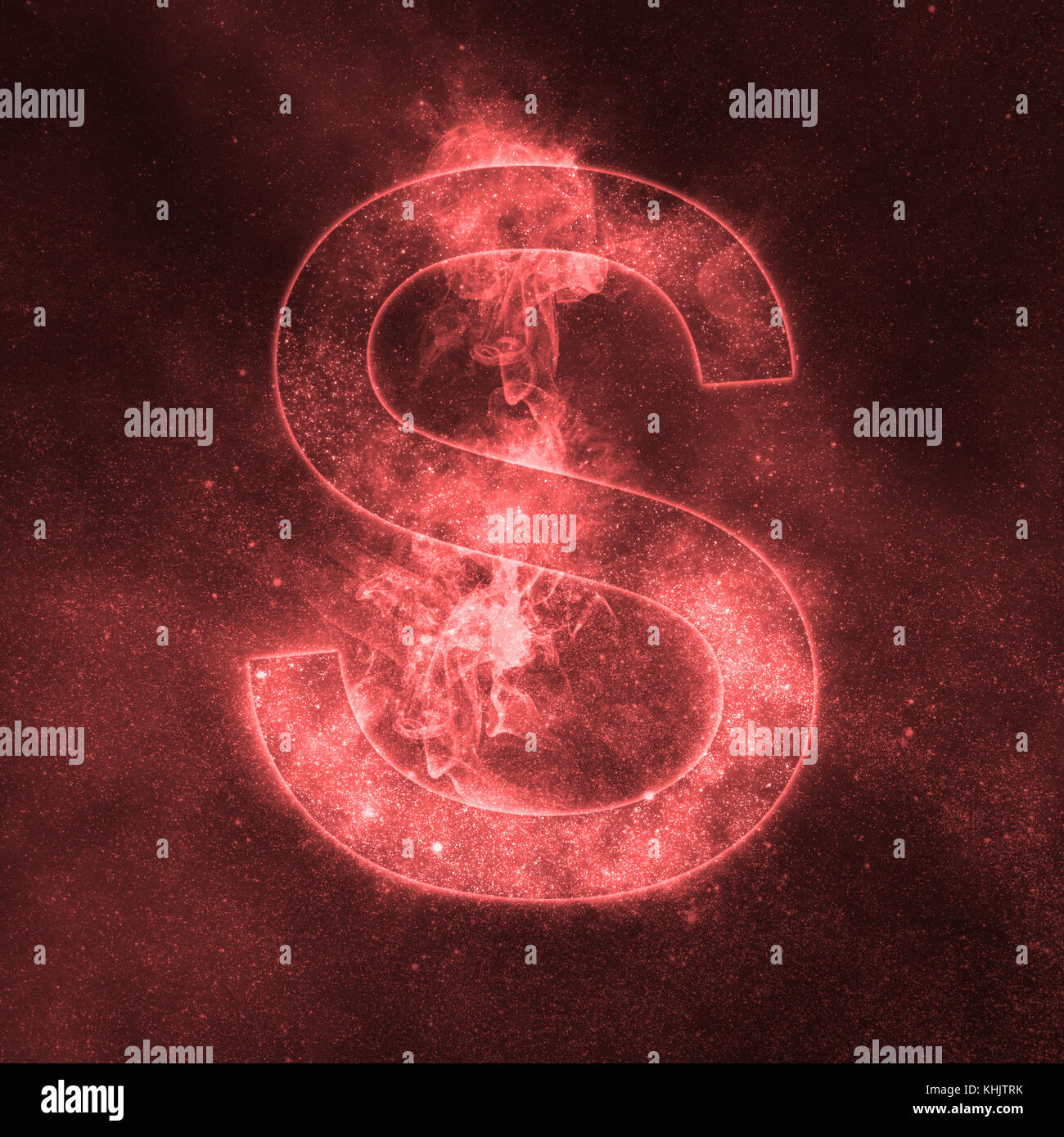 Letter S alphabet symbol. Space Letter, Night Sky Letter Stock Photo ...
