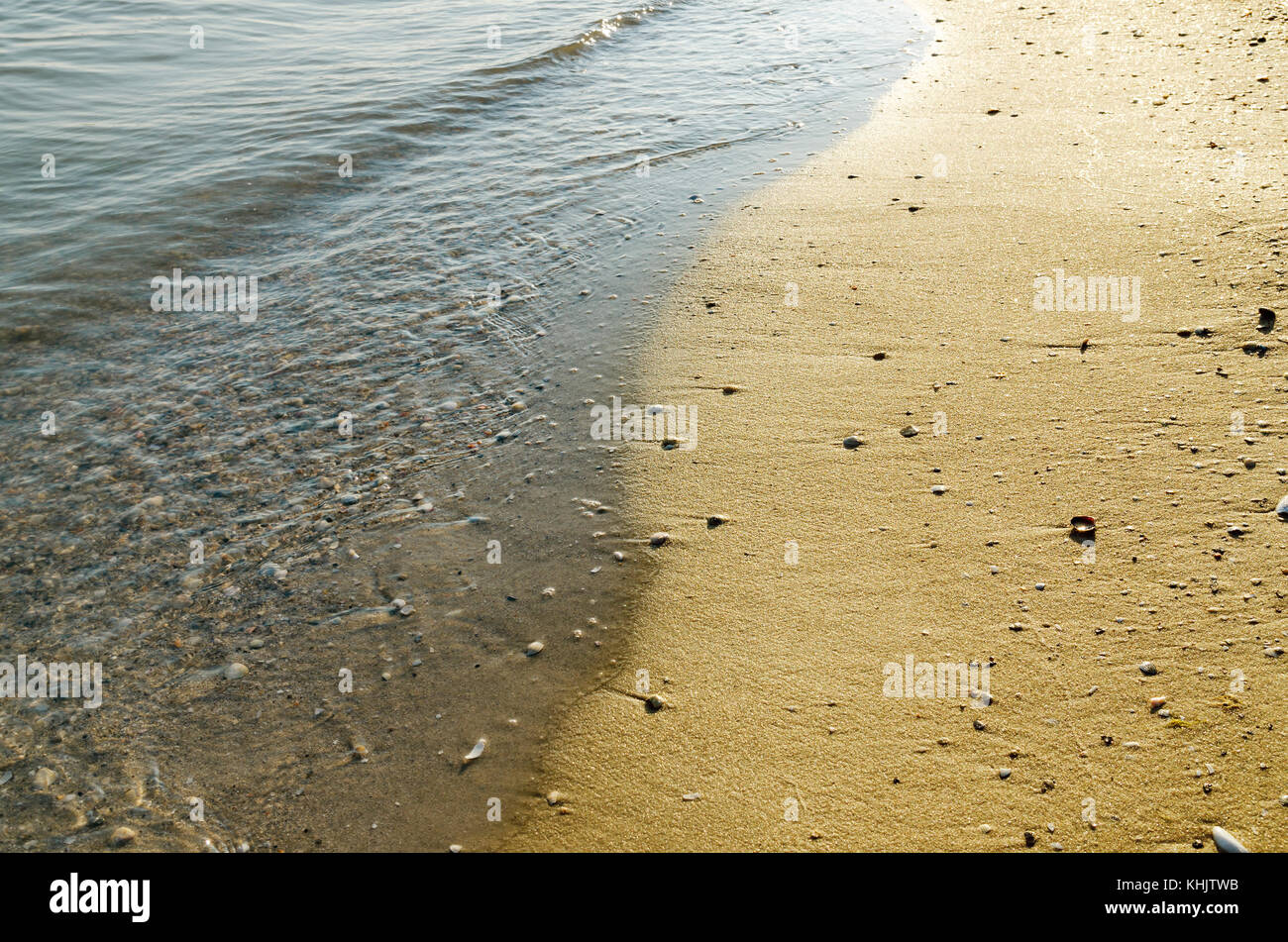 sea beach with sand and water Stock Photo - Alamy